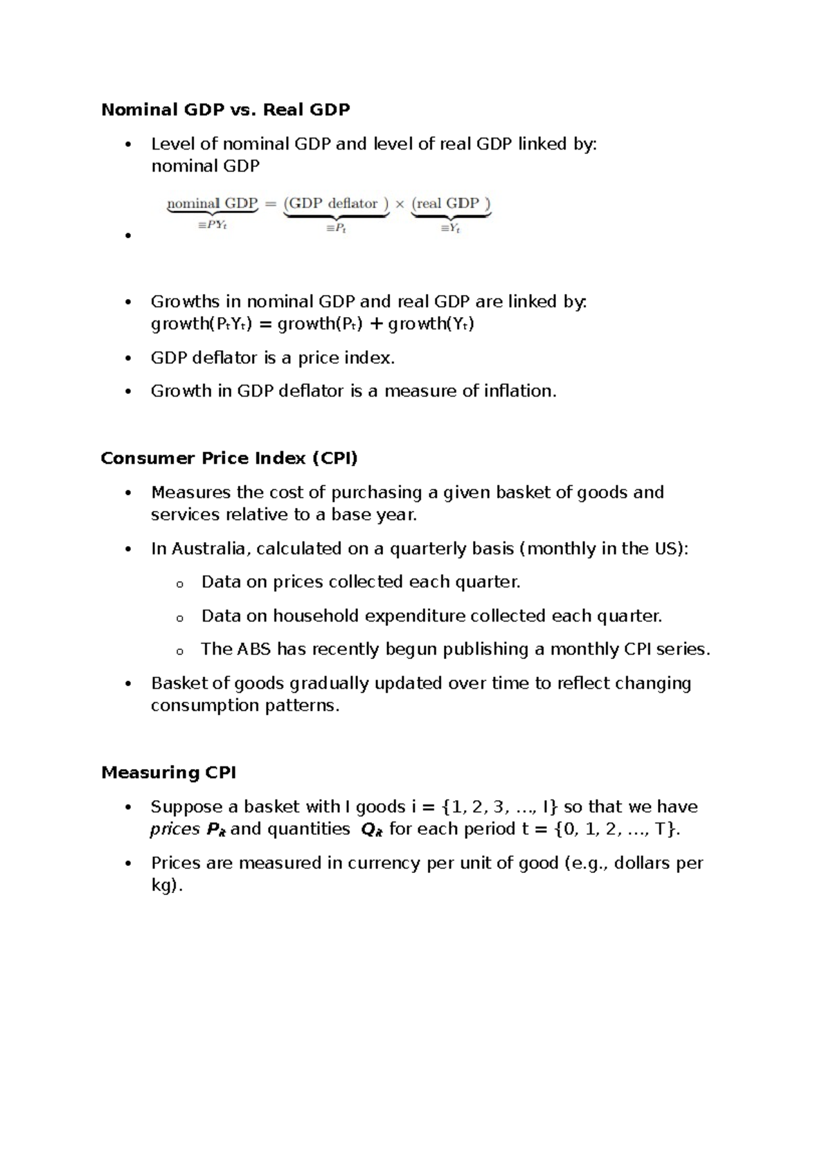 Macroeconomics Fundamentals: Nominal vs. Real GDP Analysis - Studocu