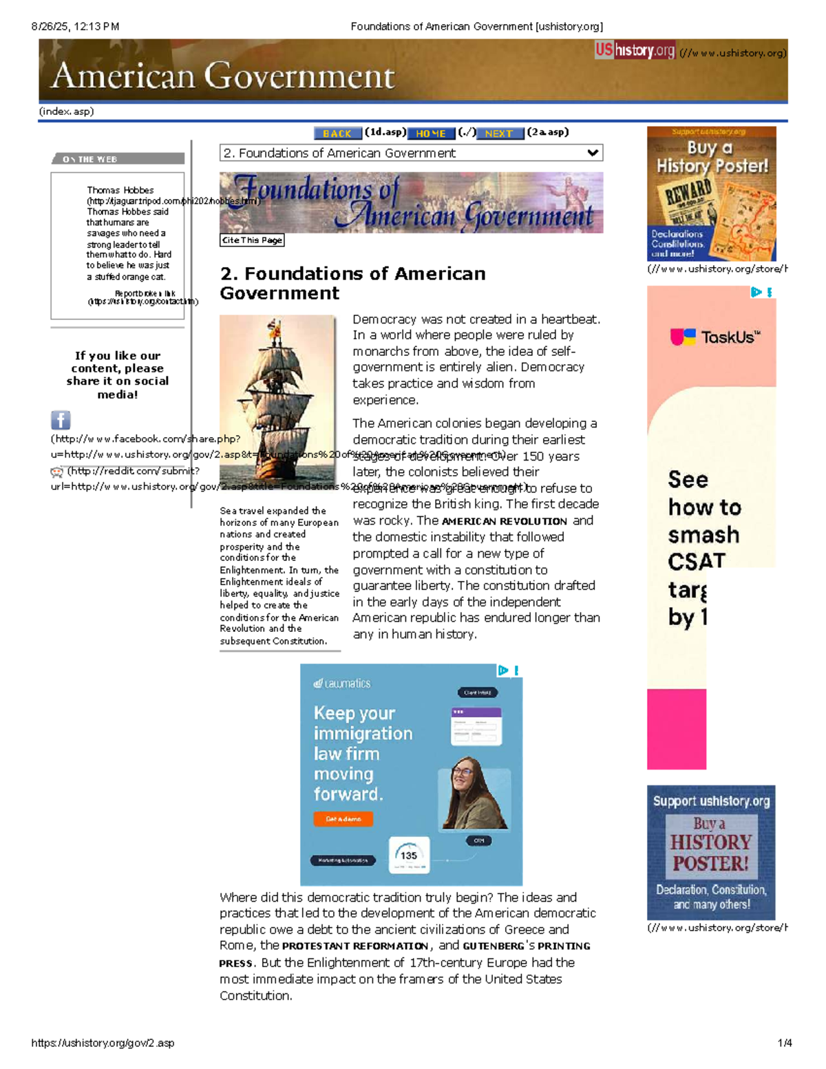 Foundations of American Government: Enlightenment Influences & Legacy ...