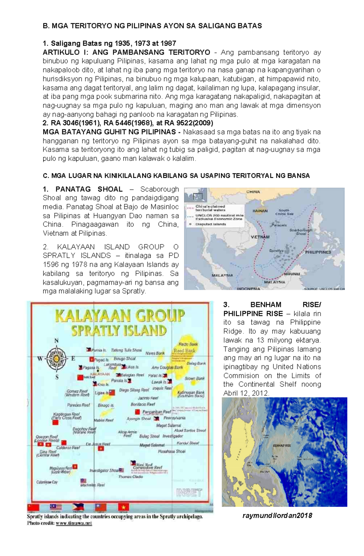 523131687 Mga Teritoryo ng Pilipinas Ayon sa Saligang Batas - Studocu