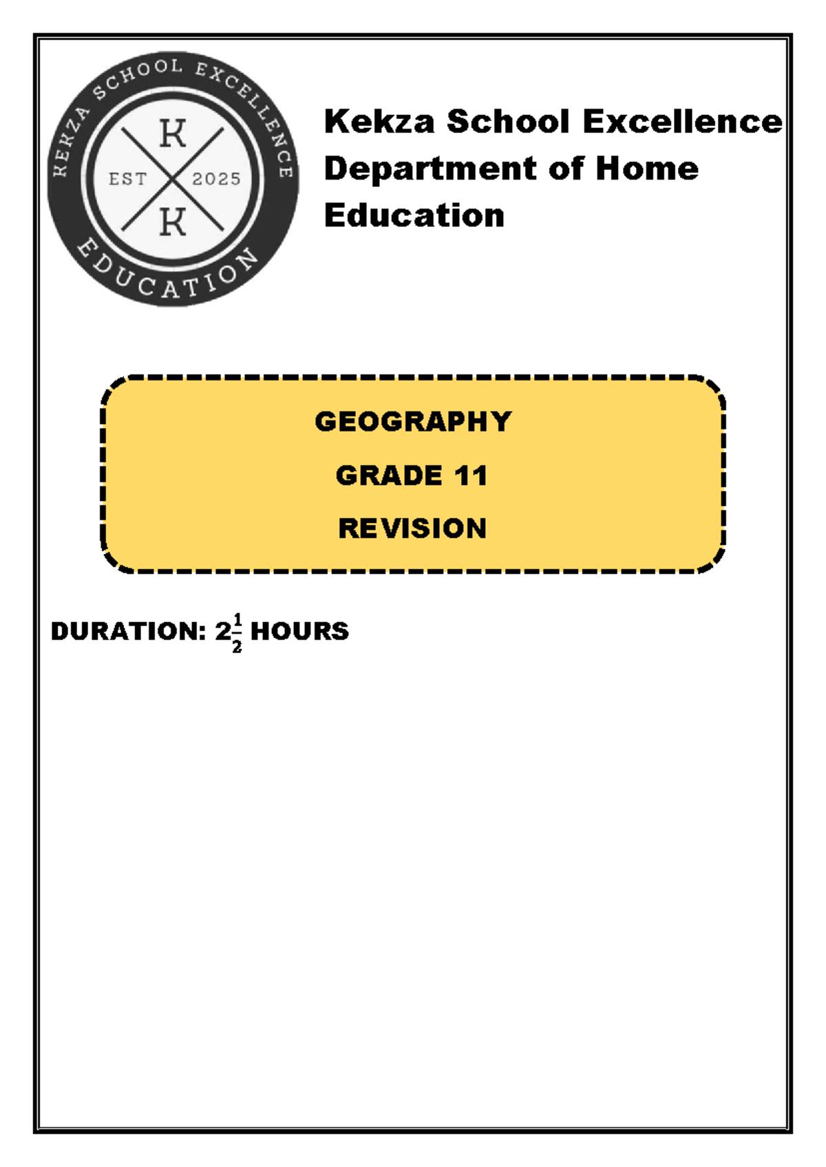 Geography G11 Revision: Climate, Weather, and Landforms Study Guide ...