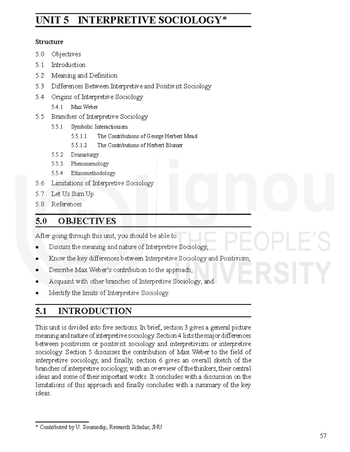Unit 5: Interpretive Sociology and Conflict Perspective Analysis - Studocu
