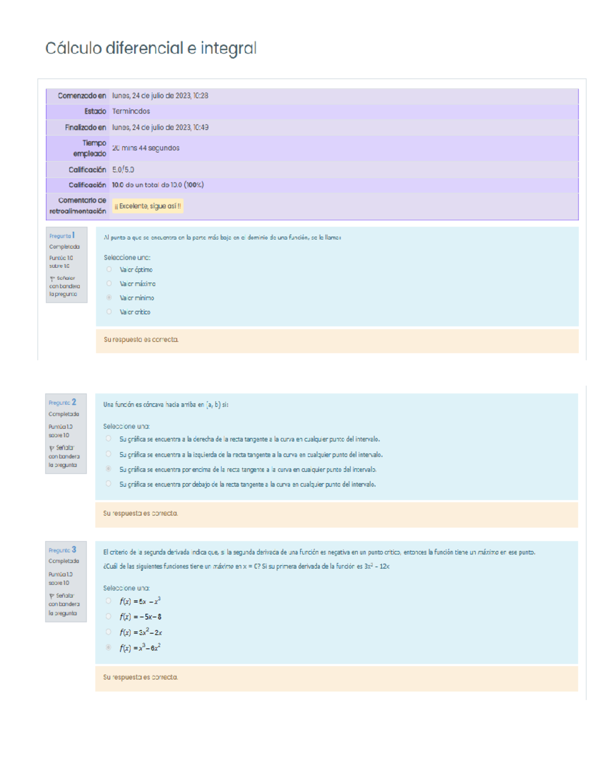 Cálculo Diferencial e Integral - Examen Final S4 - Studocu