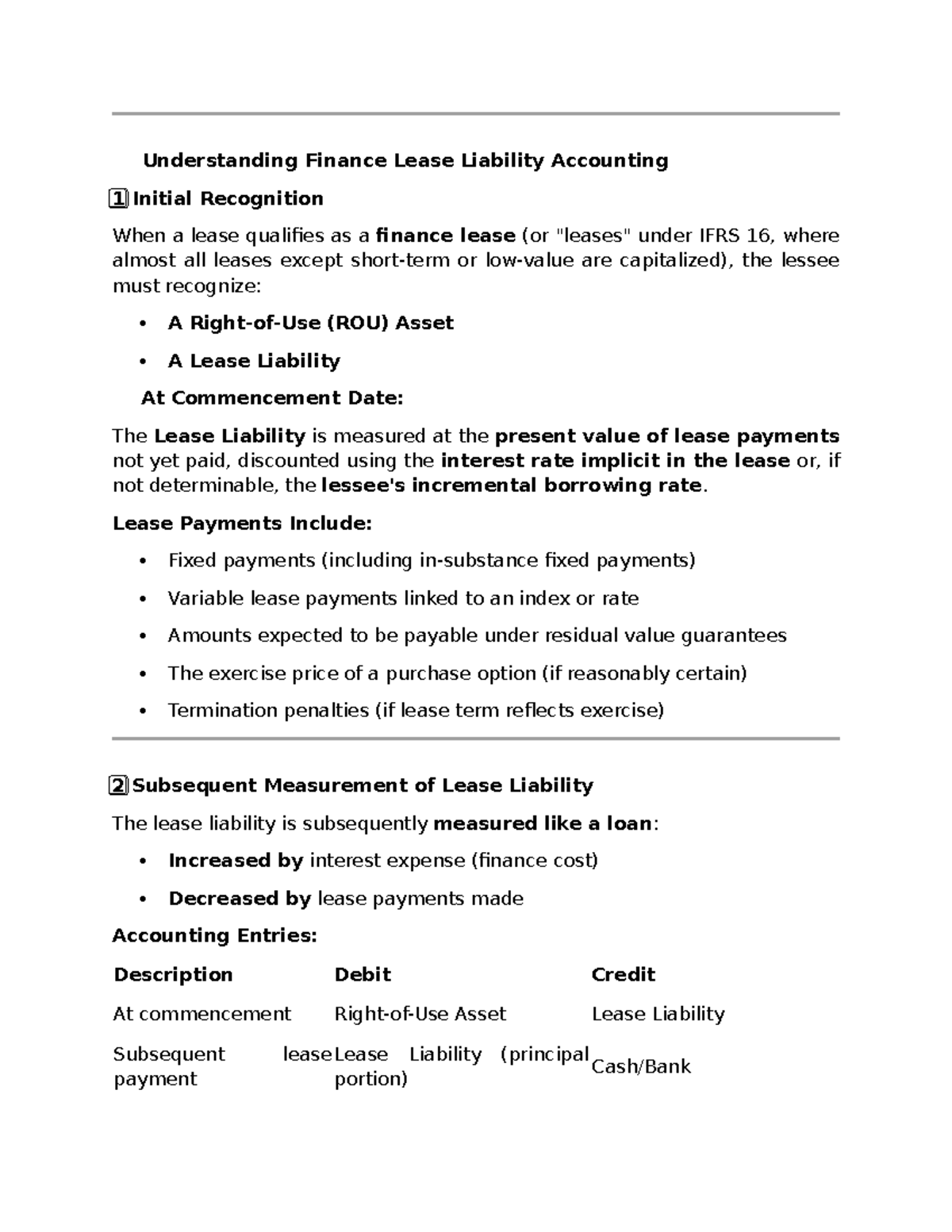 🎓 Finance Lease Liability Accounting: Initial Recognition & Measurement ...