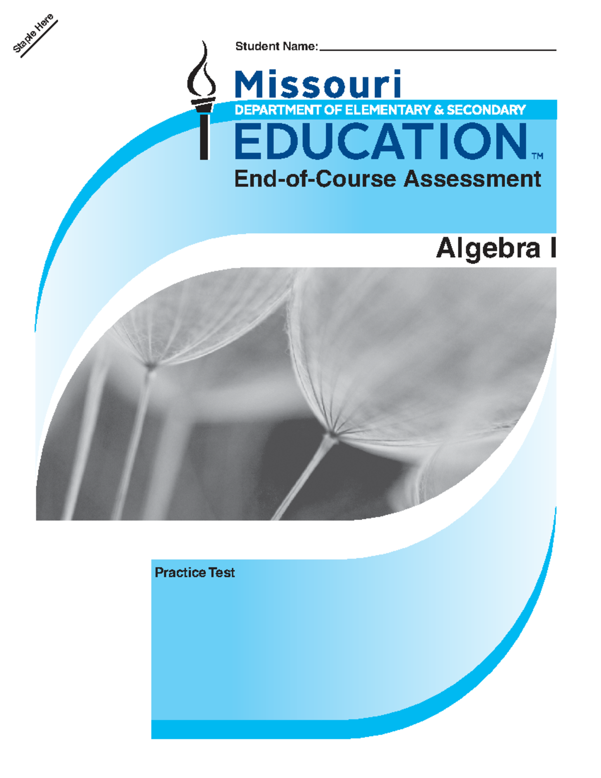 Algebra I EOC Practice Test - Missouri DESE Assessment - Studocu