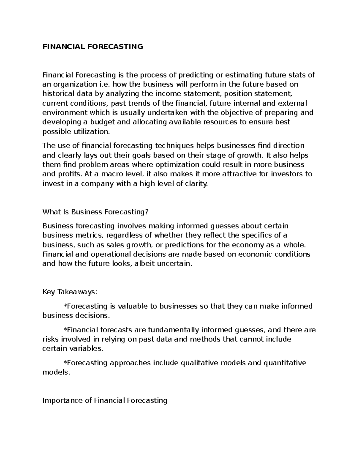 Financial Forecasting: Techniques, Importance, and Strategic Insights ...