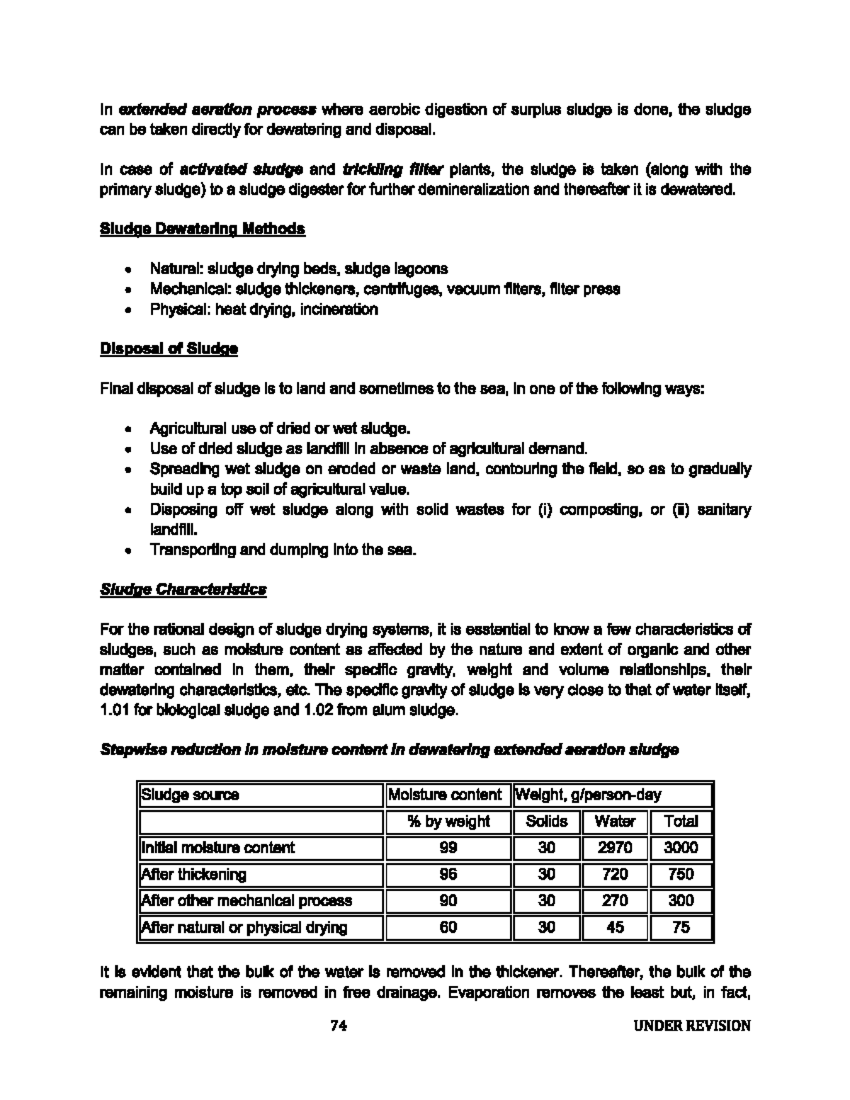 Sludge Dewatering Methods - Soil and Water Conservation Engineering ...