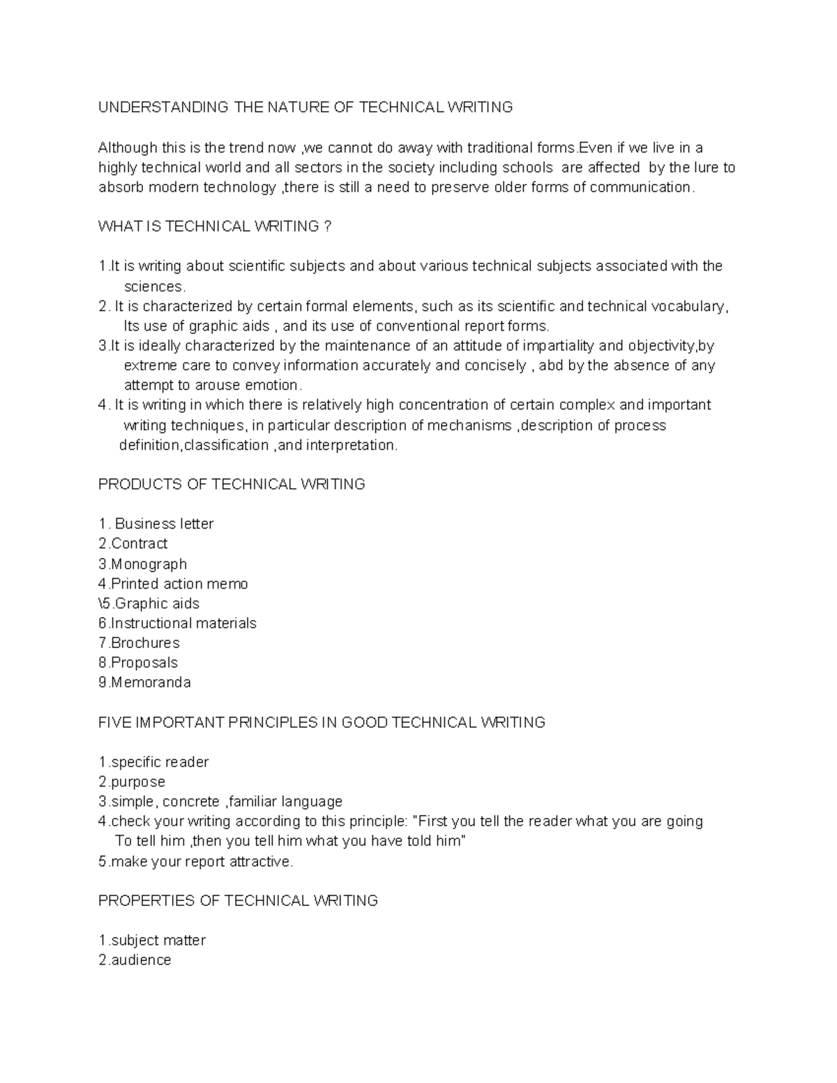 Technicalwriting-2025-1 - UNDERSTANDING THE NATURE OF TECHNICAL WRITING ...