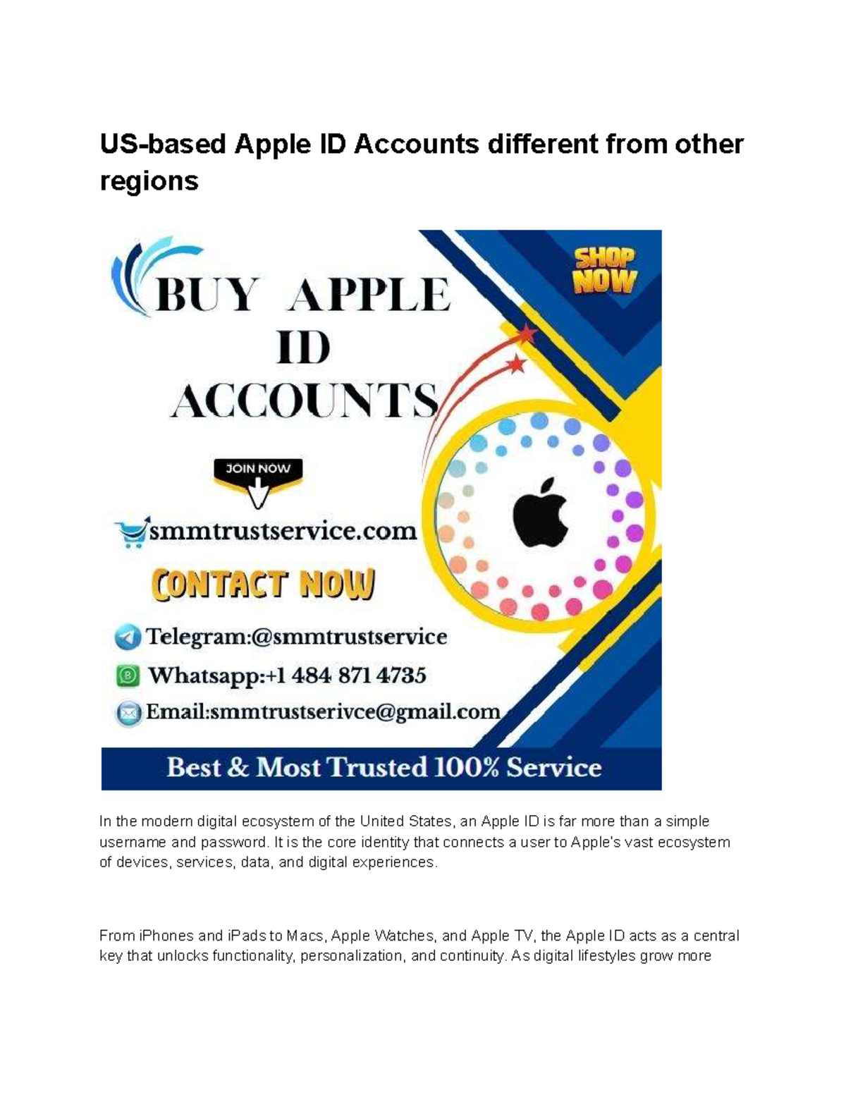 Where to Buy: Apple ID Accounts in the US - A 2026 Guide - Studocu