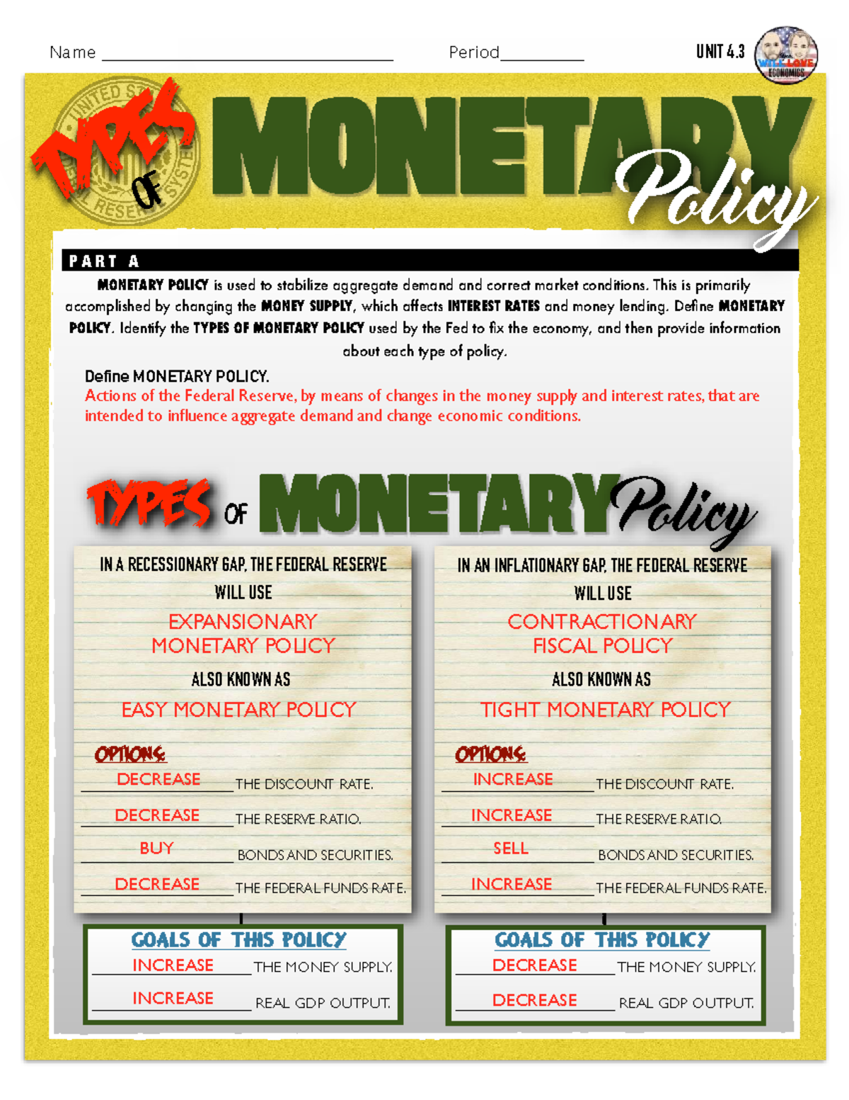 YWLE - Key Concepts of Monetary Policy Types and Functions - Studocu