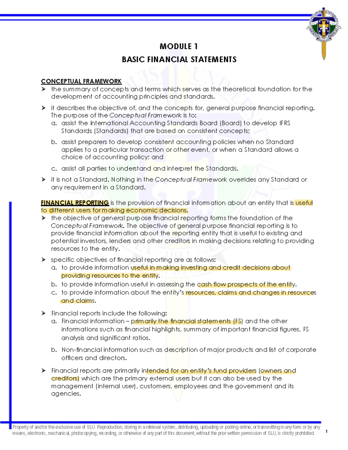 AE221 Basic Financial Statements: Conceptual Framework & Income ...
