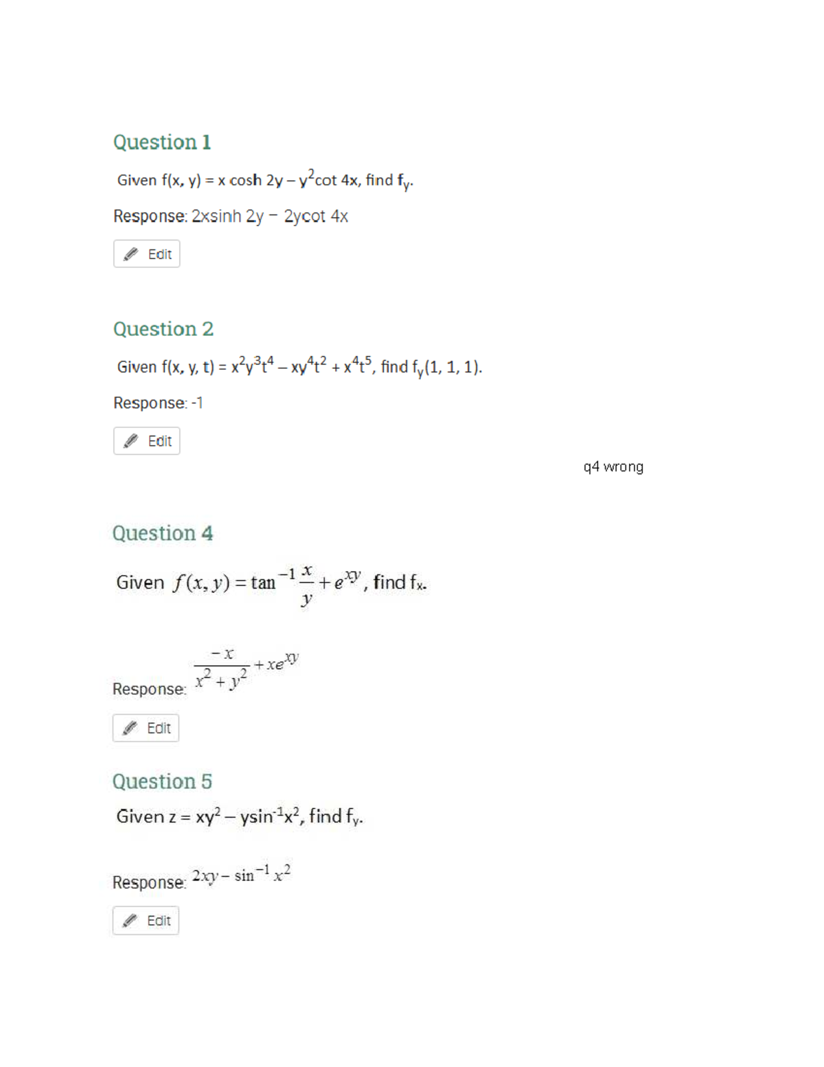 Calc2 - Enabling Assessment: Partial Derivatives and Responses - Studocu
