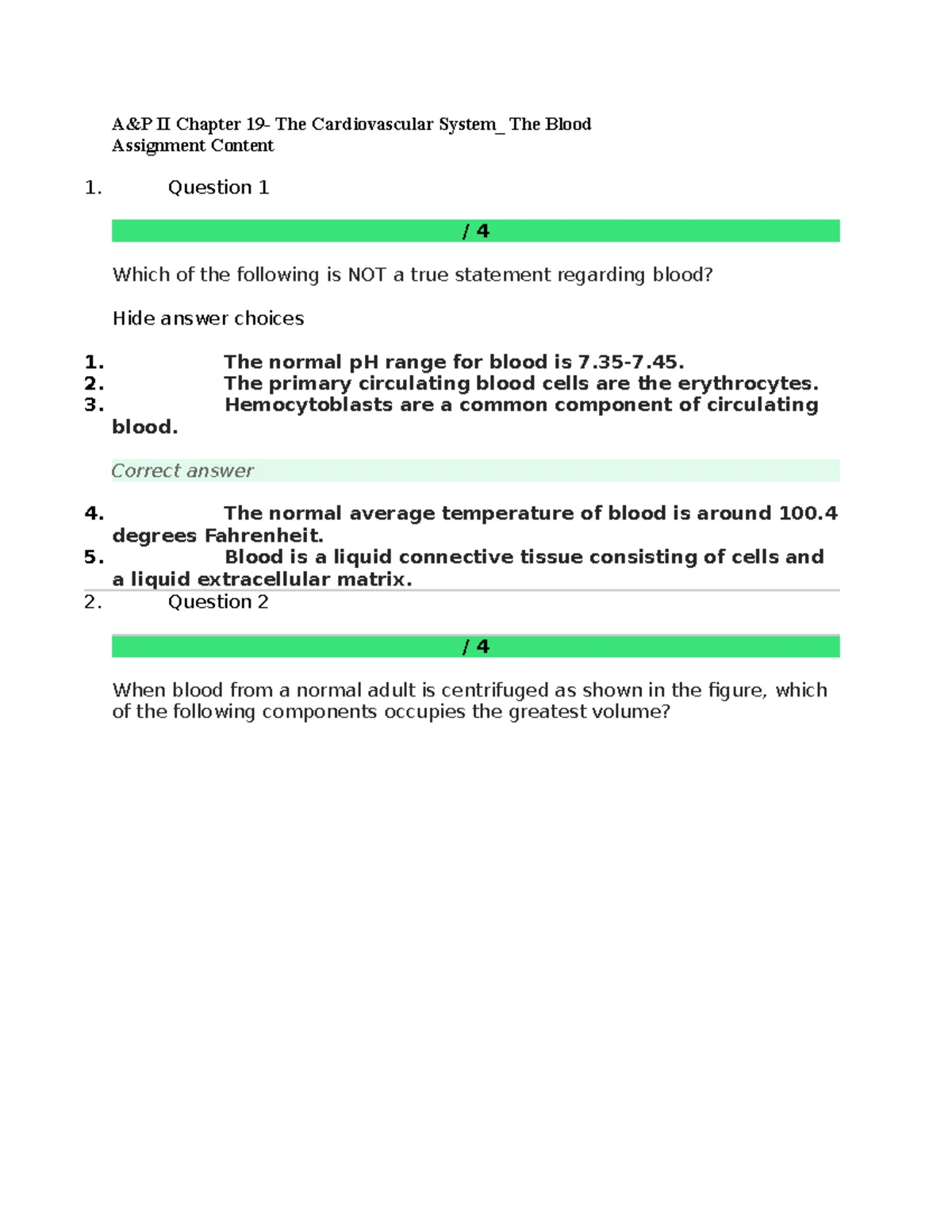 A&P II Chap 23 Respiratory Weekly Assignments - A&P II Chapter 23 - The ...