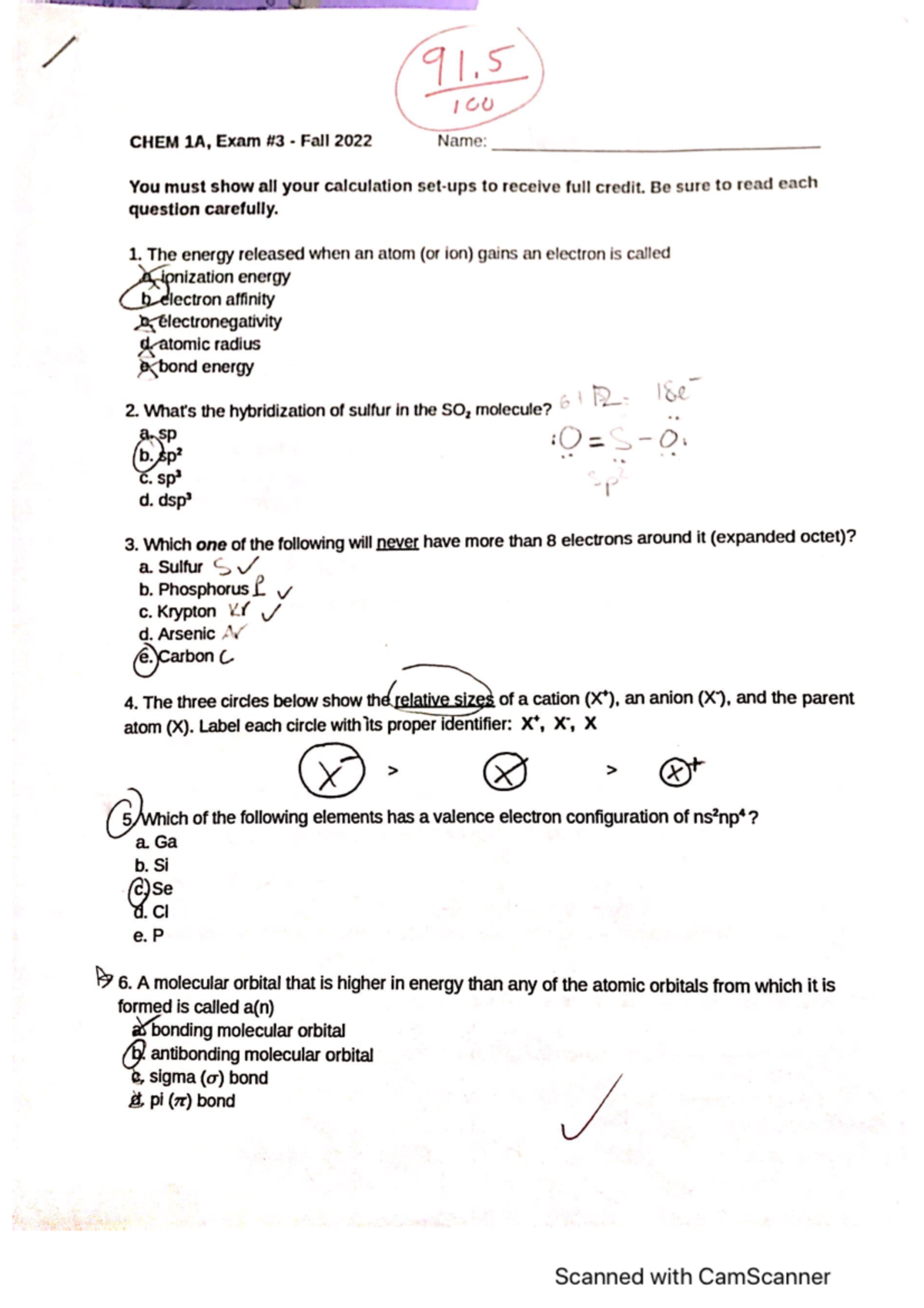 Chem 1A Exam #3 - Comprehensive Q&A Guide - Studocu