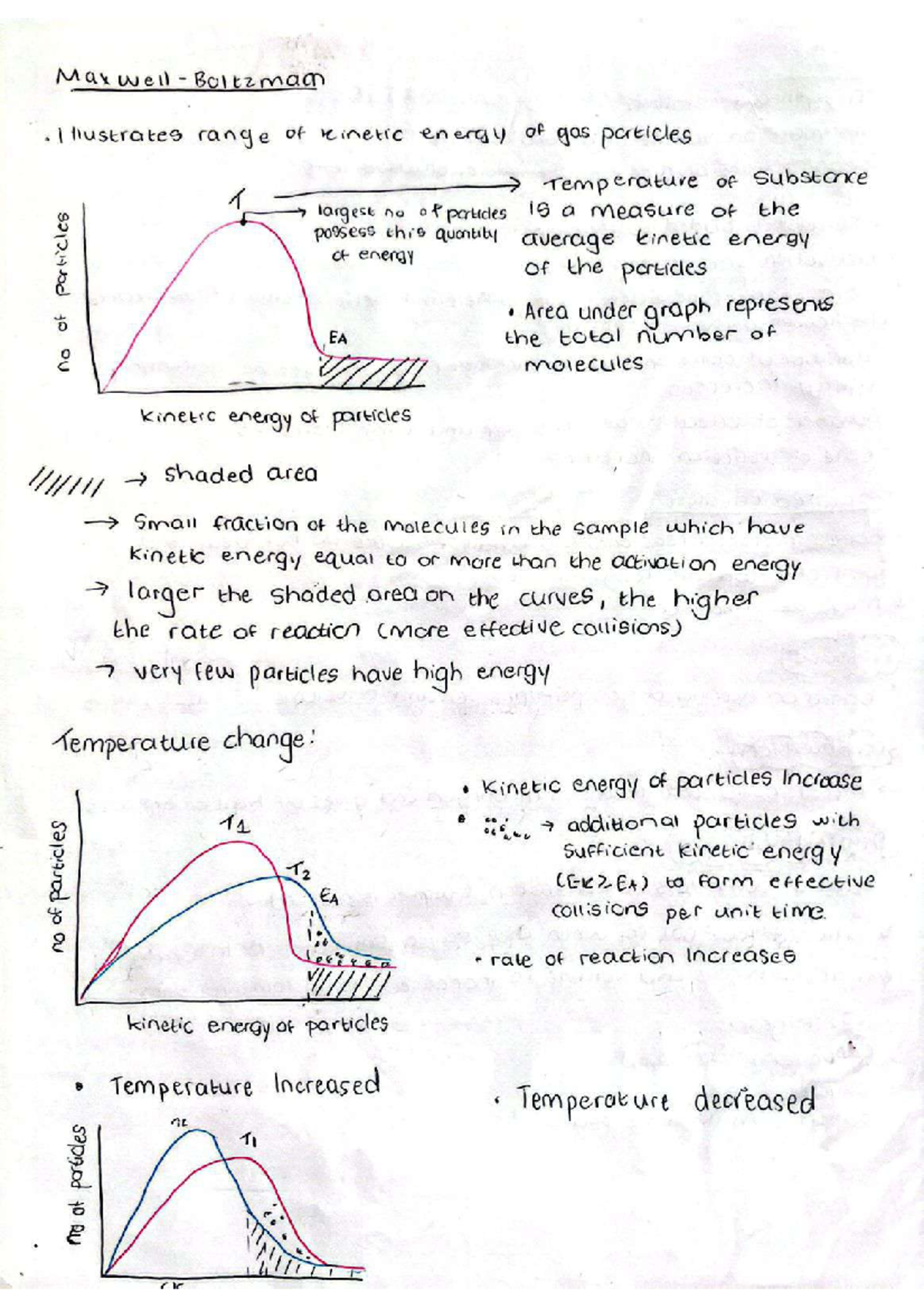 Maxwell-Boltzmann Diagram Notes: Kinetic Energy & Reaction Rates - Studocu