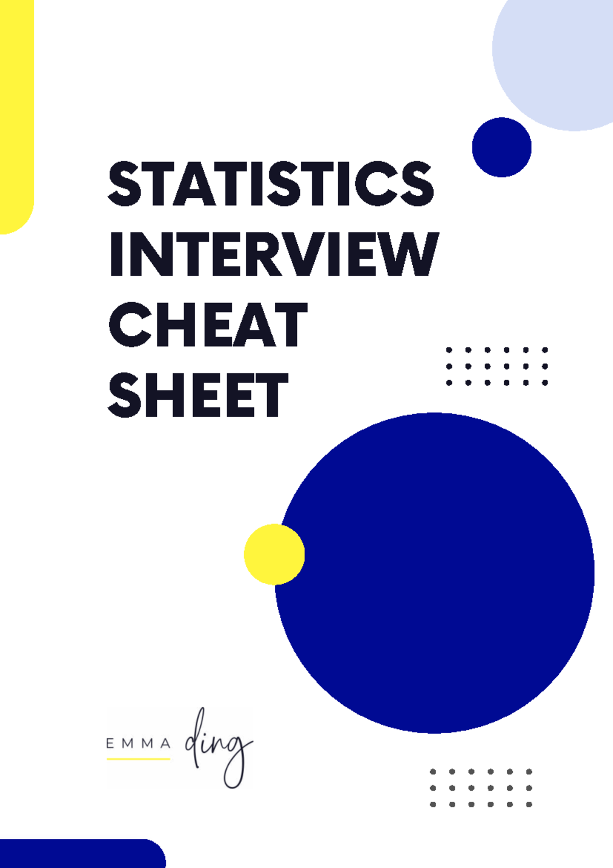 STATISTICS INTERVIEW CHEAT SHEET: Key Concepts & Problem Types - Studocu