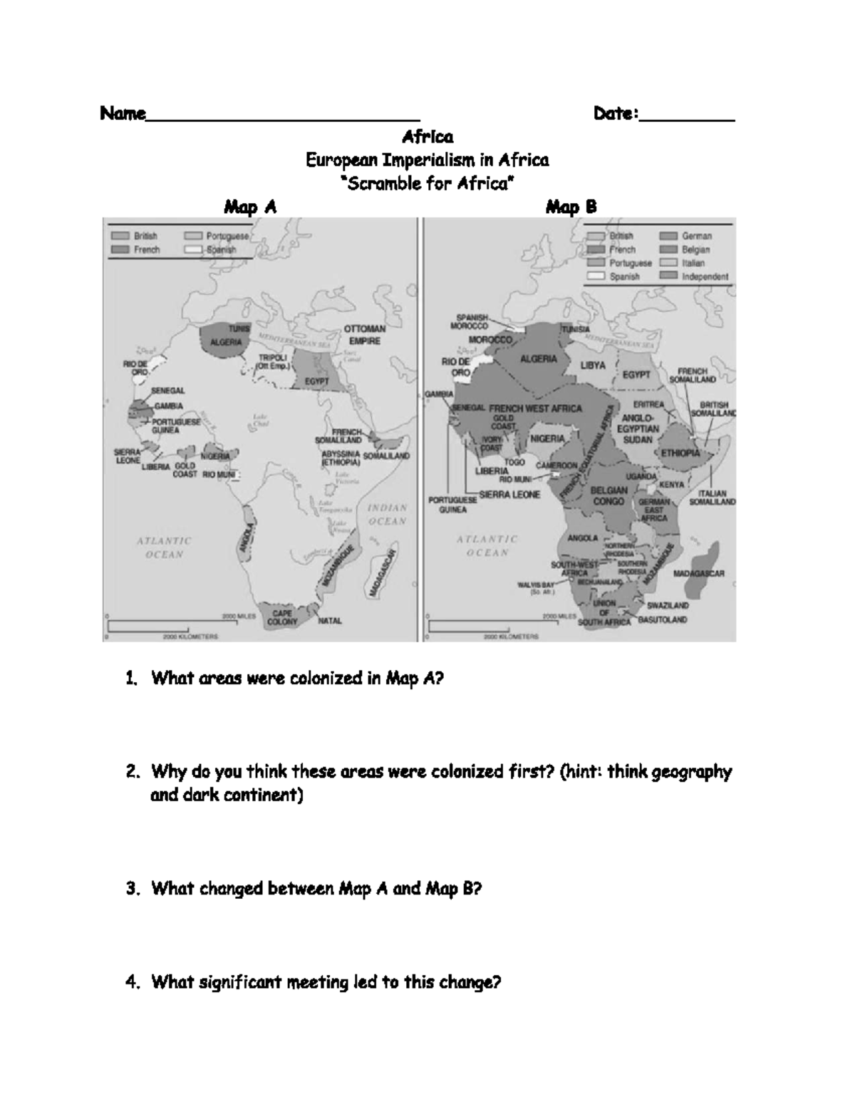 Annotated Scramble for Africa pt 1: European Imperialism Maps Analysis ...