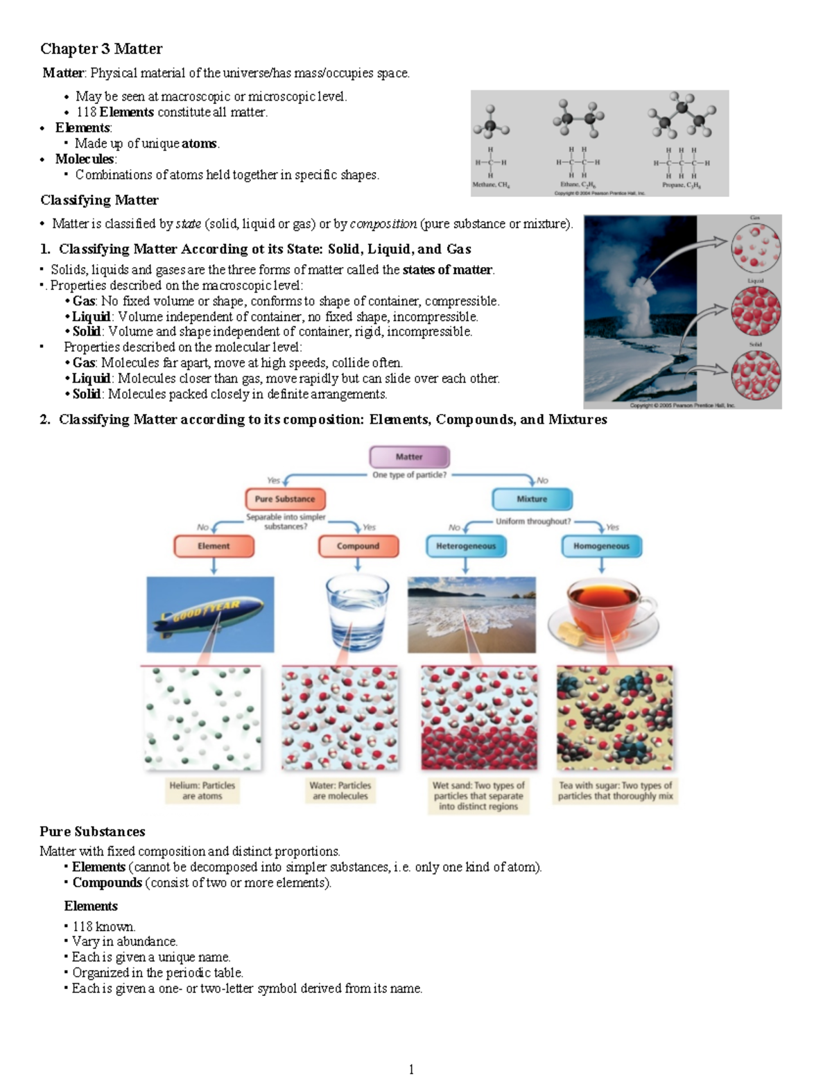 Chapter 3 & 6: Matter, Atoms, Elements, and the Mole Concepts - Studocu