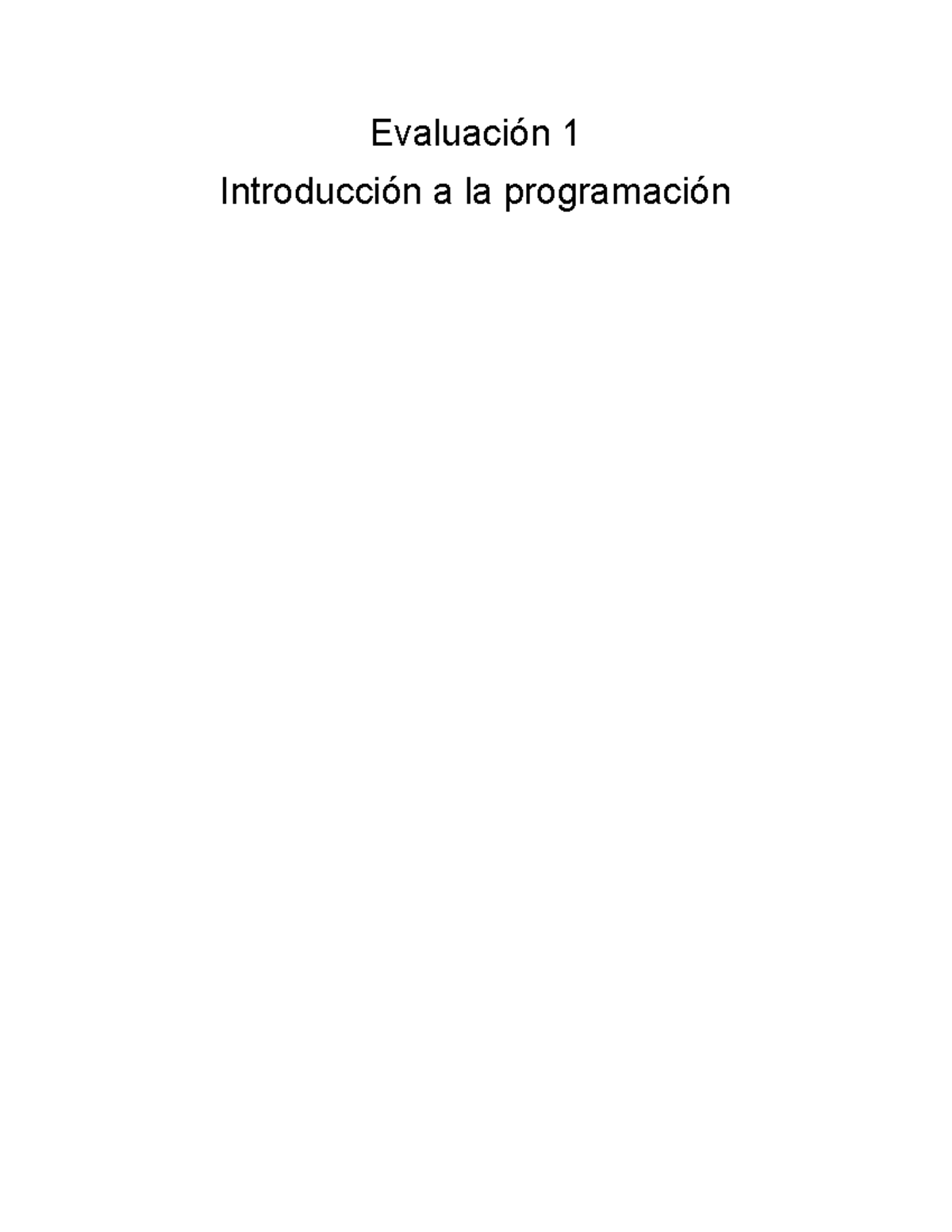 Evaluación 1: Introducción a la Programación - Análisis de Expresiones ...