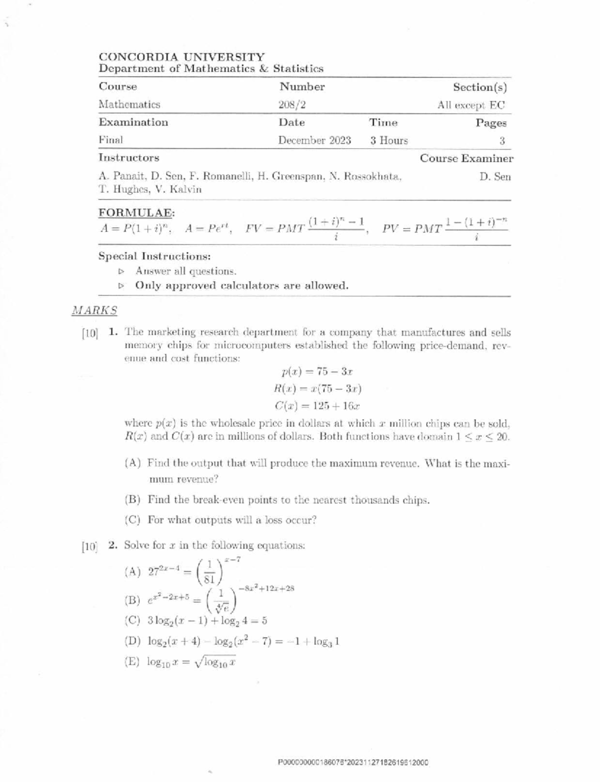 Math 208 Final Exam Review Notes December 2023 Studocu