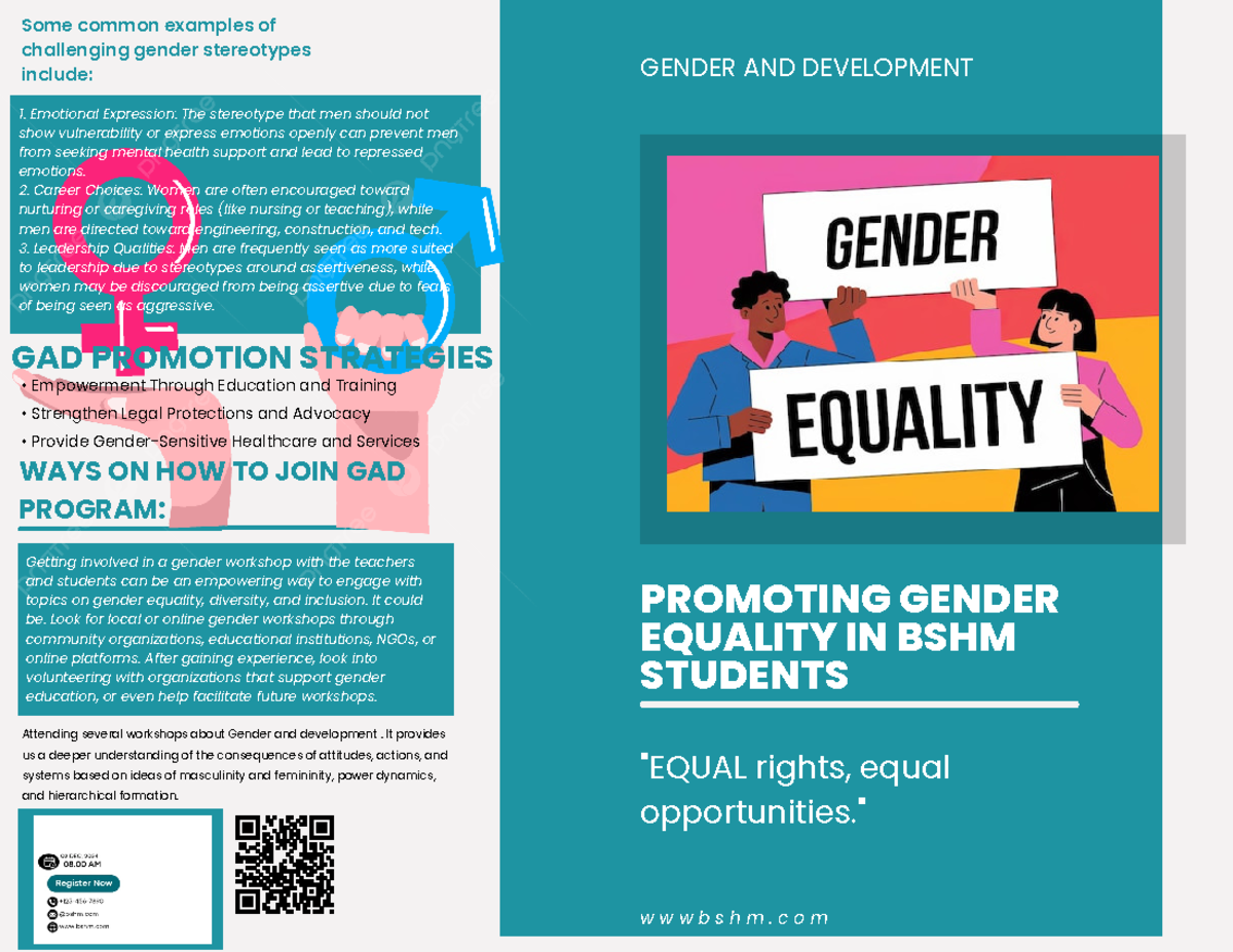 Infographic - Info graphics - PROMOTING GENDER EQUALITY IN BSHM ...