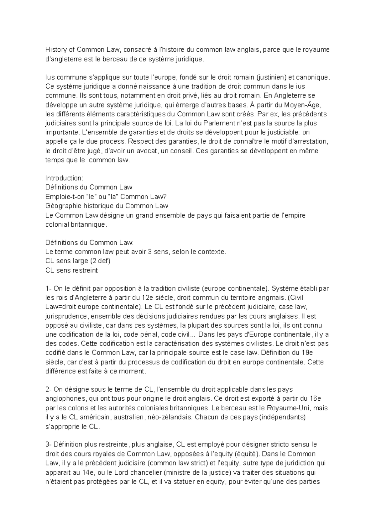 History of Common Law - Ius commune s’applique sur toute l’europe ...