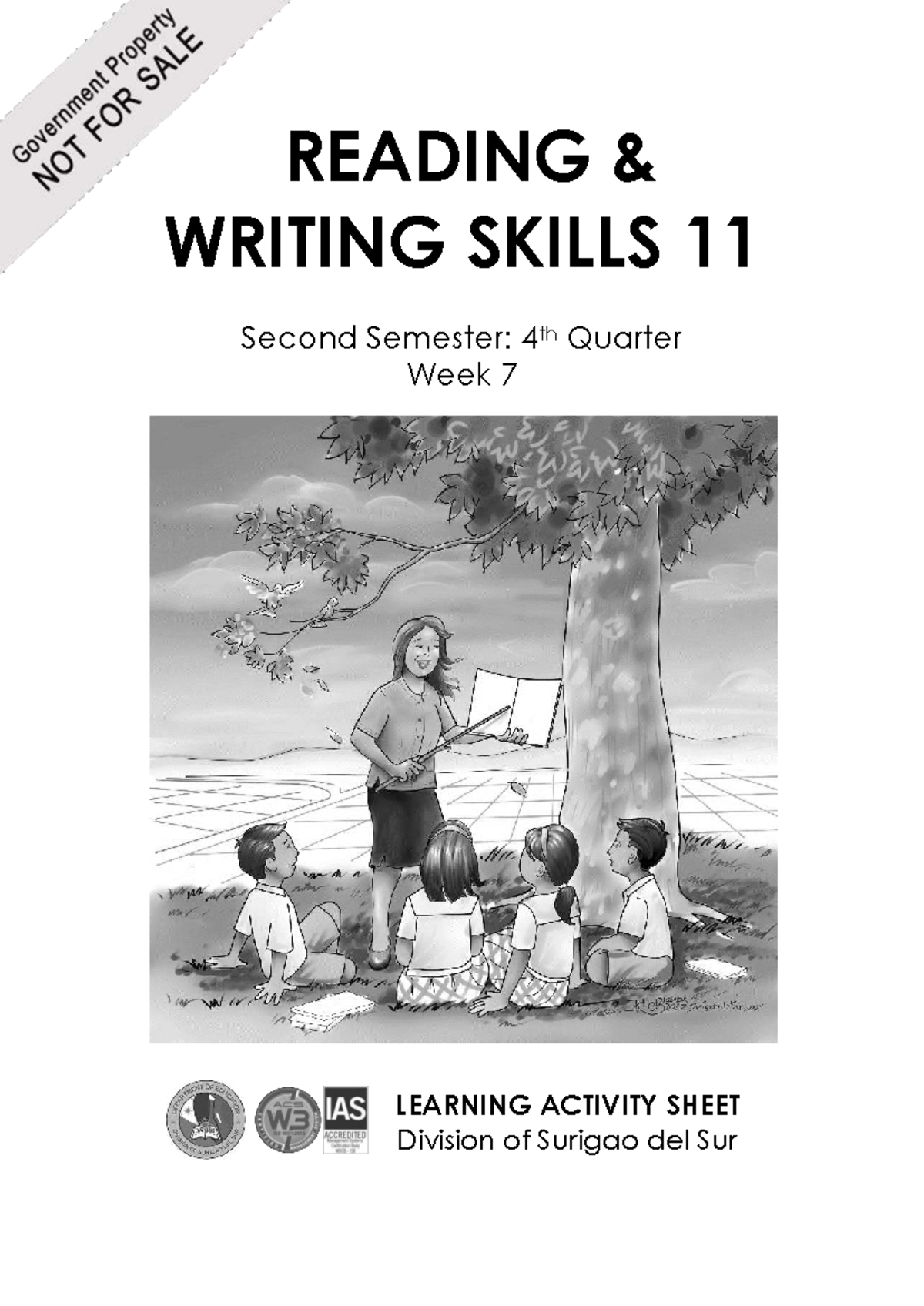 Reading and Writing Skills 11: 4th Quarter Week 7 LAS - Studocu