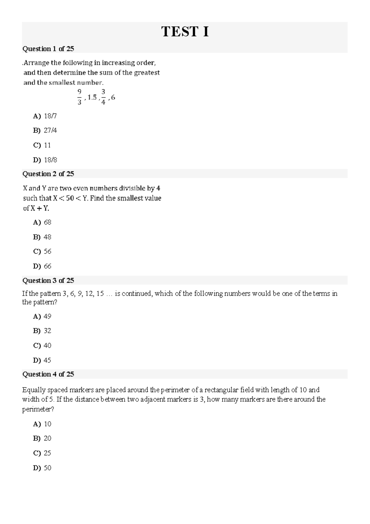 Ilide - COMPETITION REVIEWER: TEST I Questions and Answers - Studocu