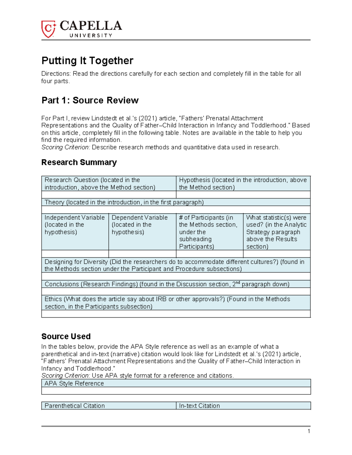 Cf Psycfpx 2700 putting it together worksheet - Putting It Together ...