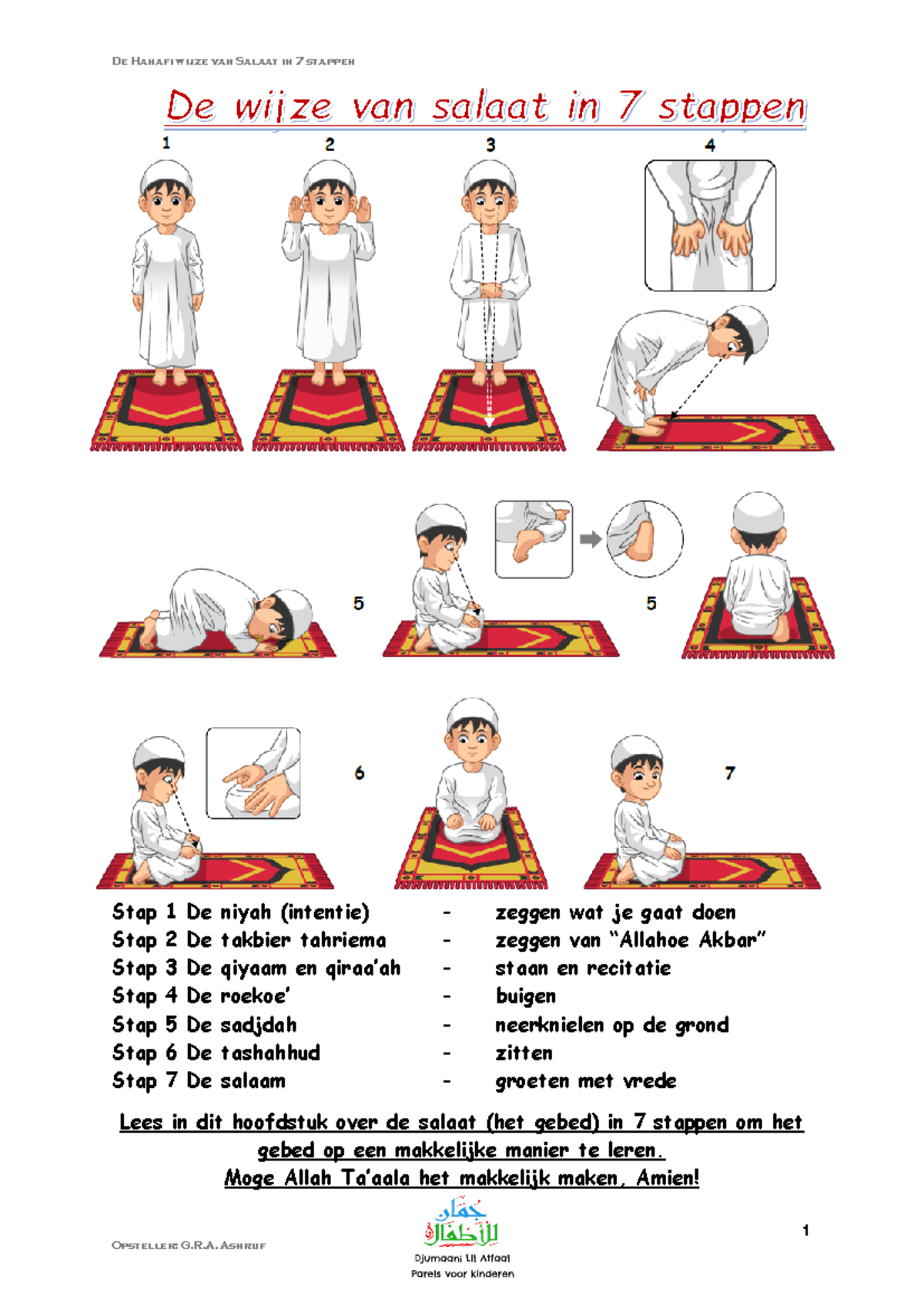 Hanafi Methode: Salaat voor Kinderen in 7 Stappen - Studeersnel