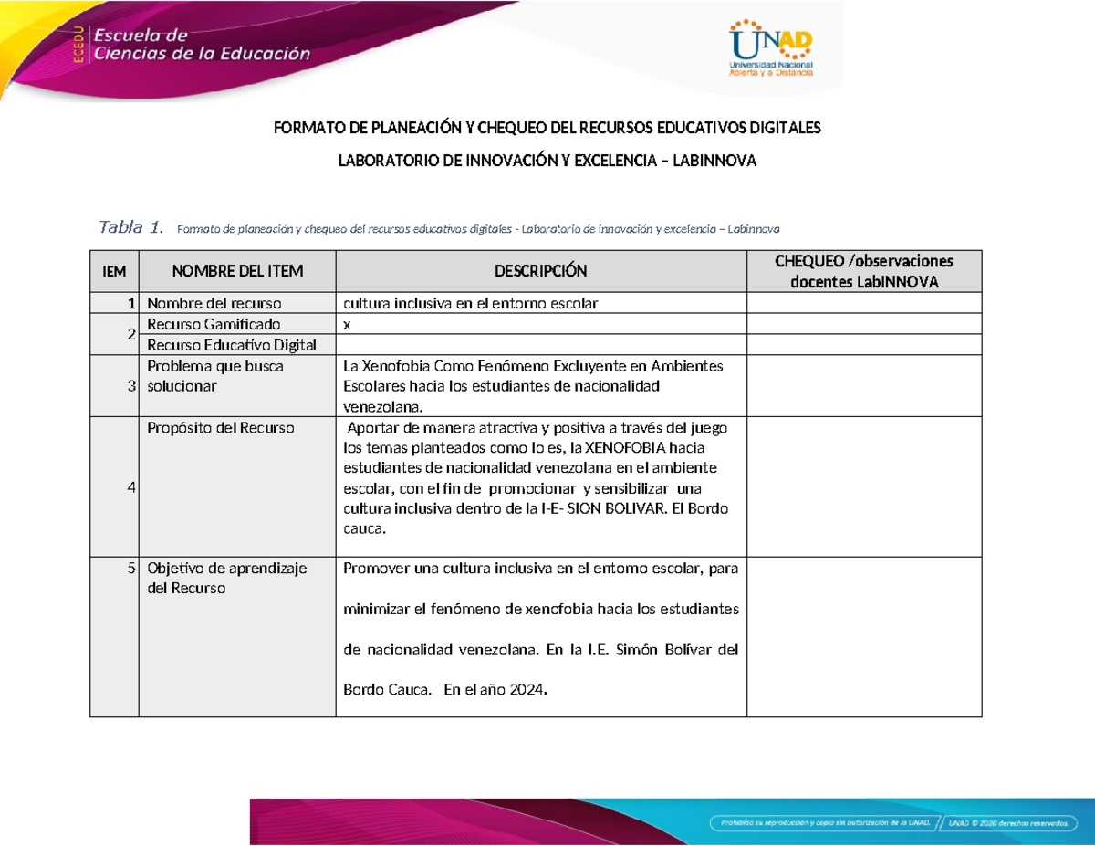 Planeación y Recursos Digitales en Etnoeducación - LABINNOVA - Studocu