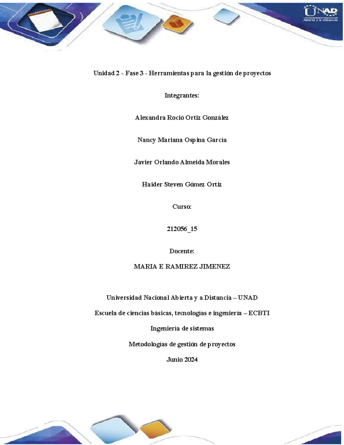 Fase 3: Herramientas Esenciales para la Gestión de Proyectos 212056 - Studocu