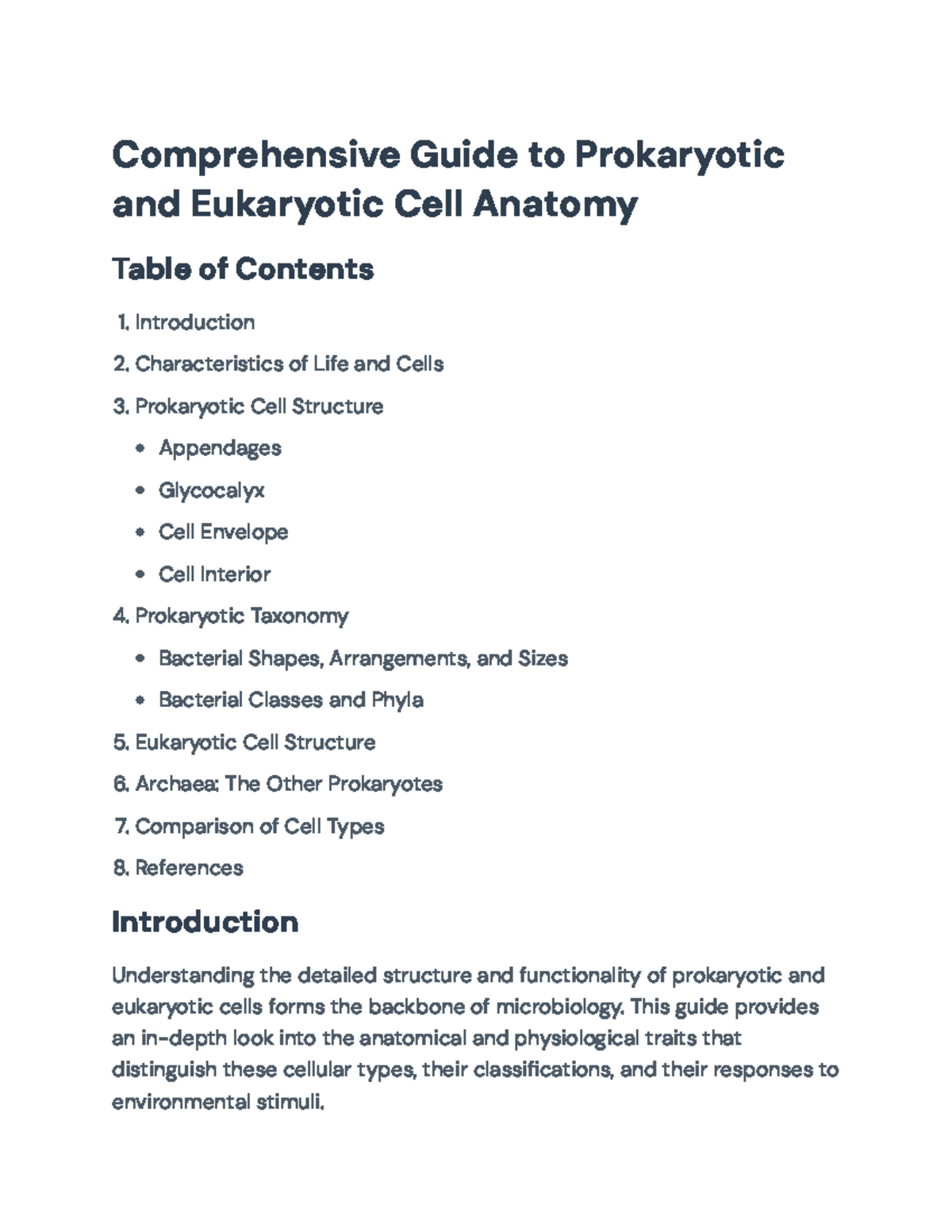 Comprehensive Guide to Prokaryotic and Eukaryotic Cell Anatomy ...