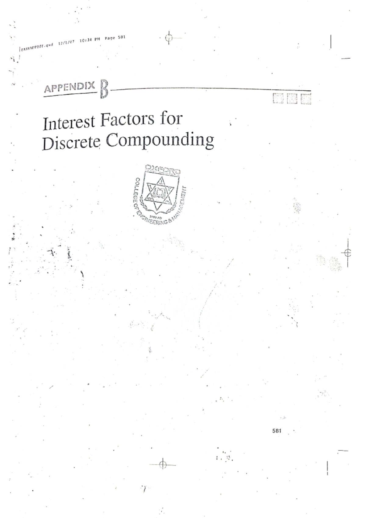 Cam Scanner 03-25-2025 18 - 10:34 PM Page 581 Q APPENDIX B Interest Factors for Discrete ...