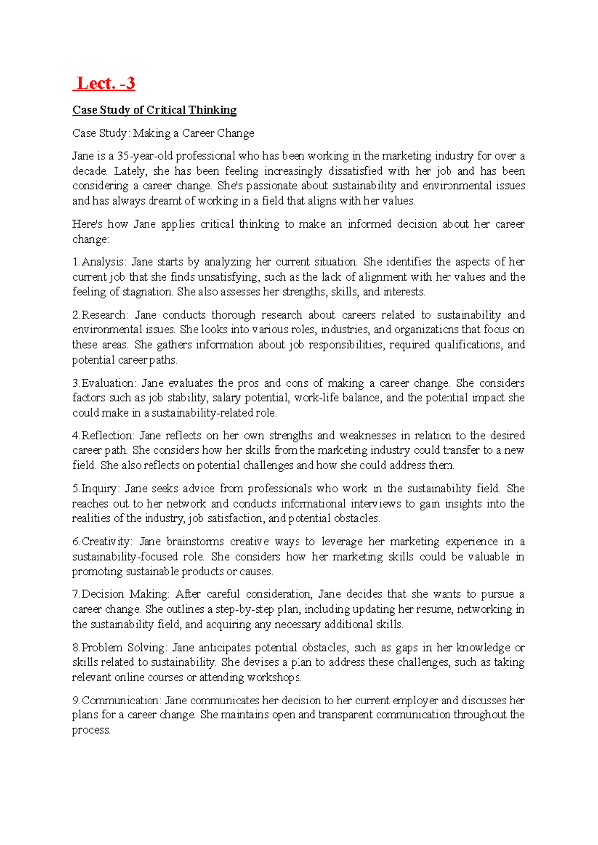 Case Study,Story, Mahabharat - Lect. - Case Study of Critical Thinking ...