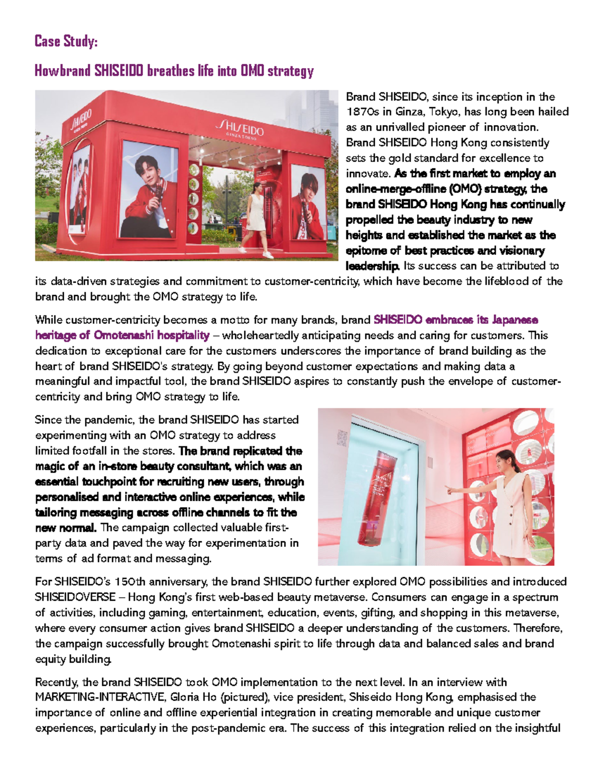 Case Study 3: SHISEIDO's Innovation in OMO Strategy and Customer ...