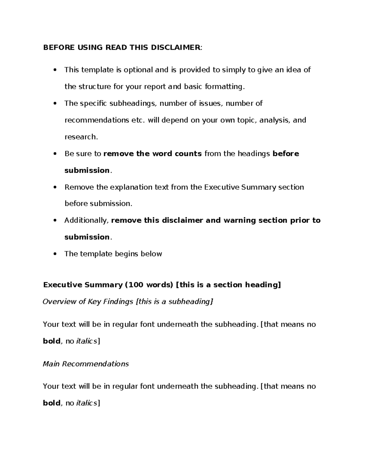 Assessment 01 Submission Template - BEFORE USING READ THIS DISCLAIMER ...