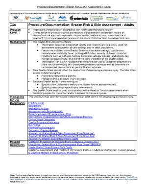 Weekly Skin Assessment Form and Pressure Ulcer Staging Guide - Studocu