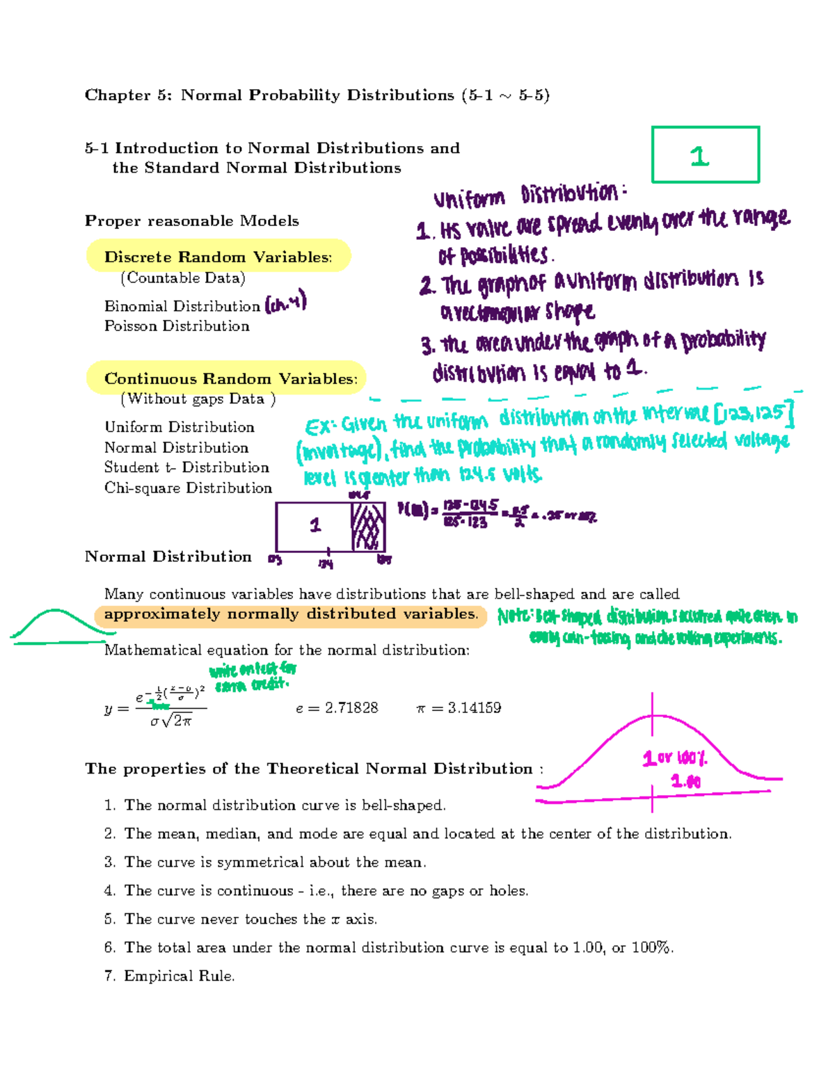 Chapter 5 normal probability distributions - Chapter 5: Normal ...