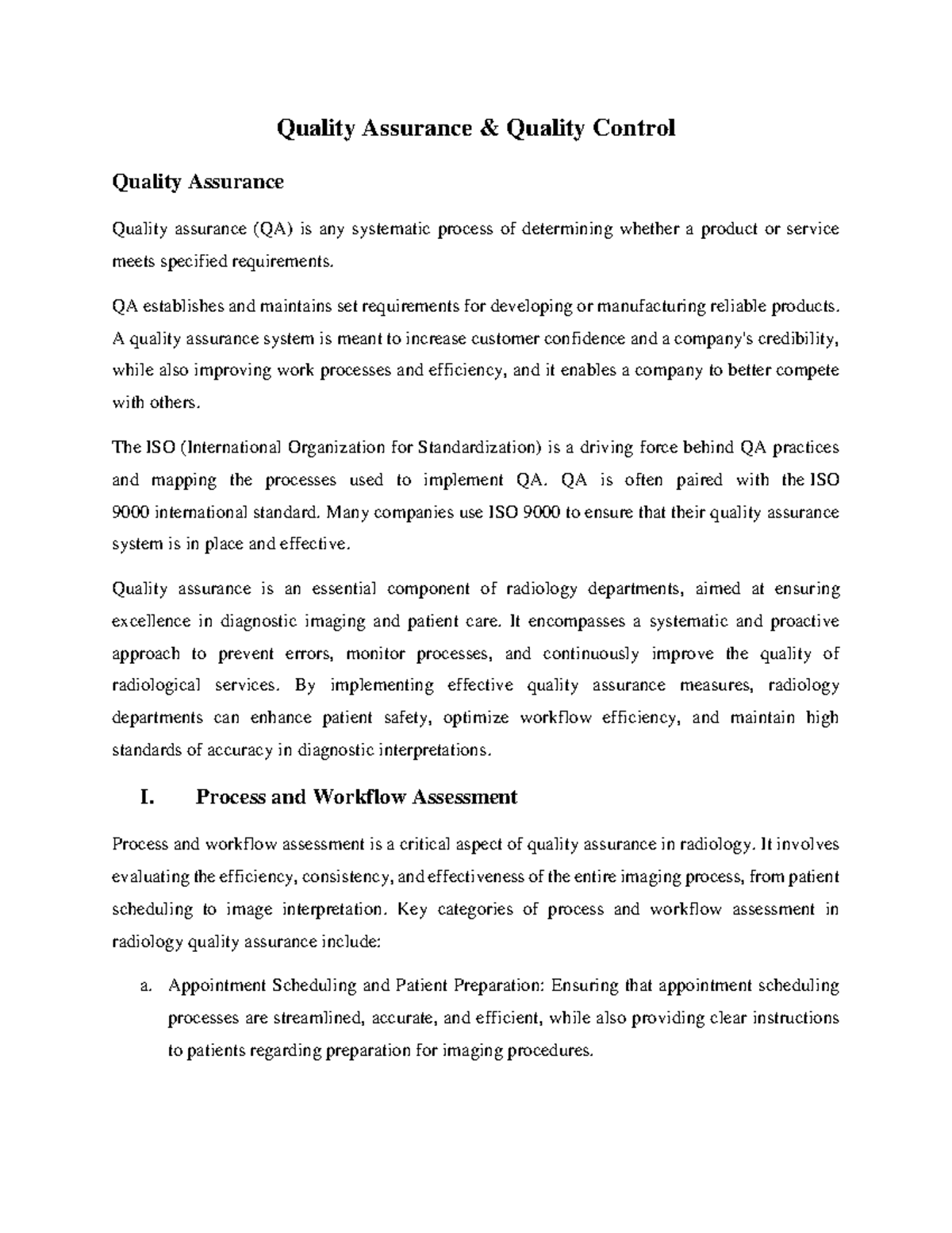 Quality Assurance & Control in Radiology: Comprehensive Notes (QA & QC ...