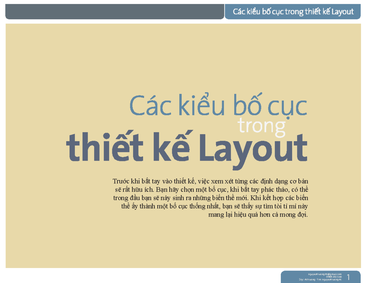 Cac dang bo cuc trong thiet ke Layout - nguyentruongrtc@gmail 303 546 ...