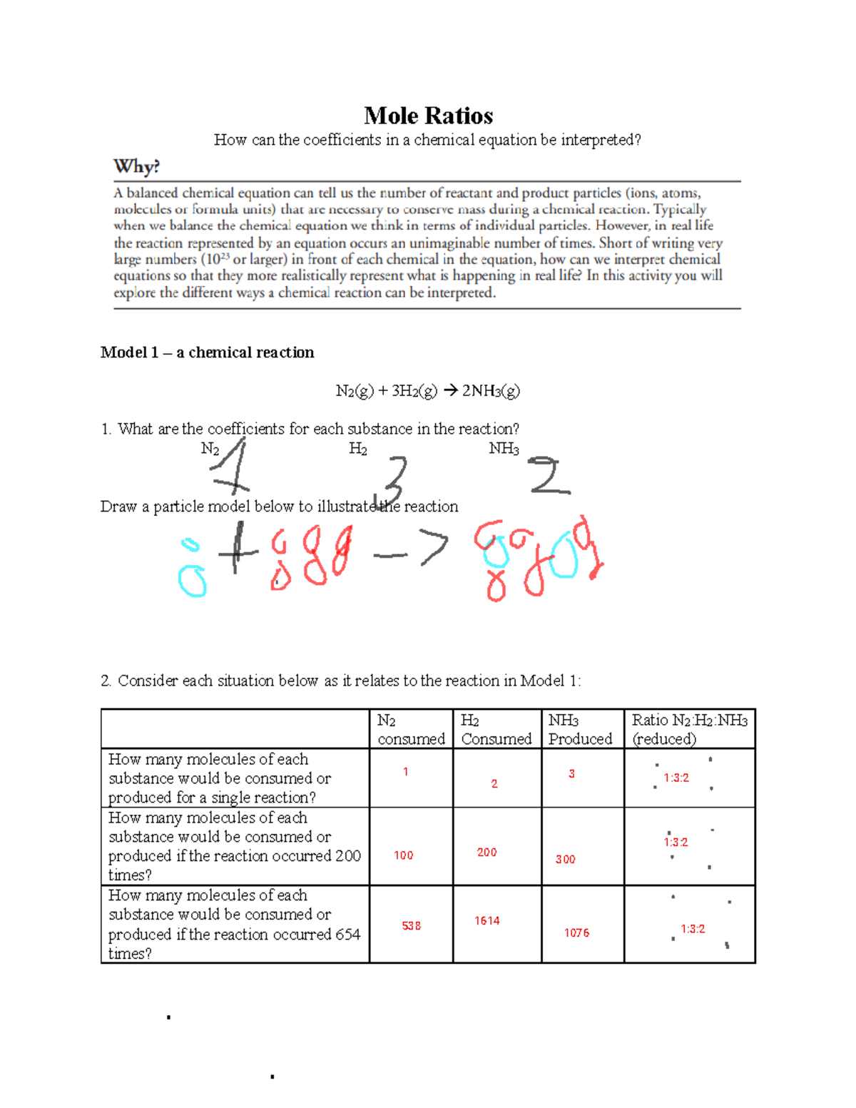 Kami Export - Mole Ratio Pogil v2 - Mole Ratios How can the ...