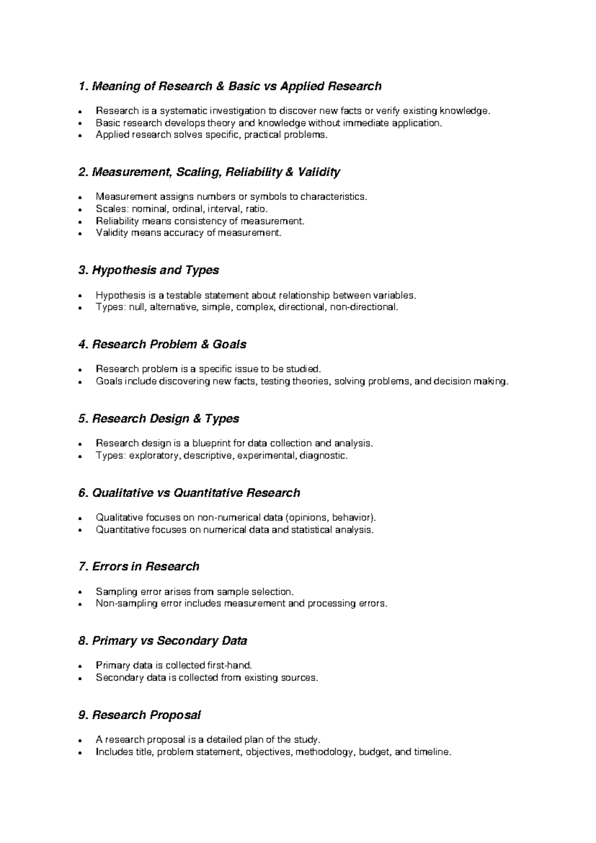 Research Methodology Overview: Key Concepts & Definitions - Studocu