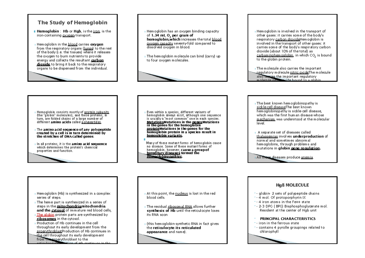 HGB 101: Comprehensive Study of Hemoglobin Functions and Disorders ...