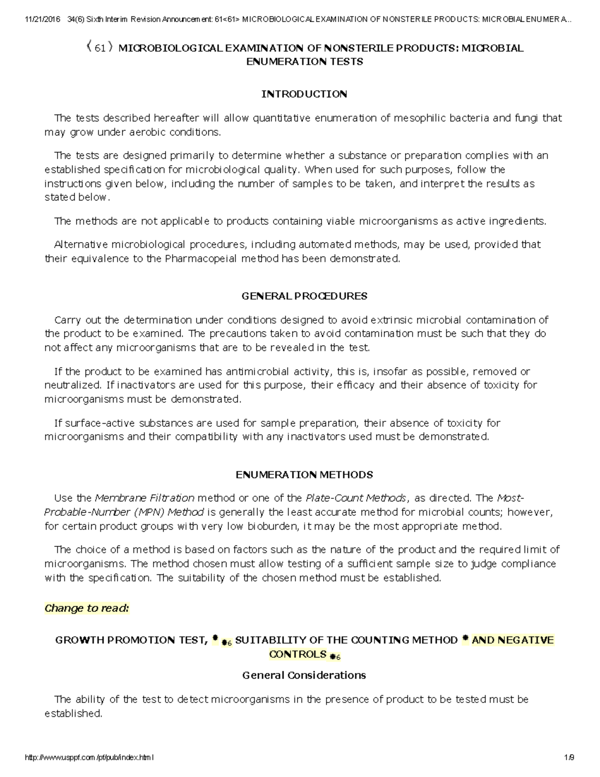 USP 61 pruebas de promoción crecimiento - 61 MICROBIOLOGICAL ...