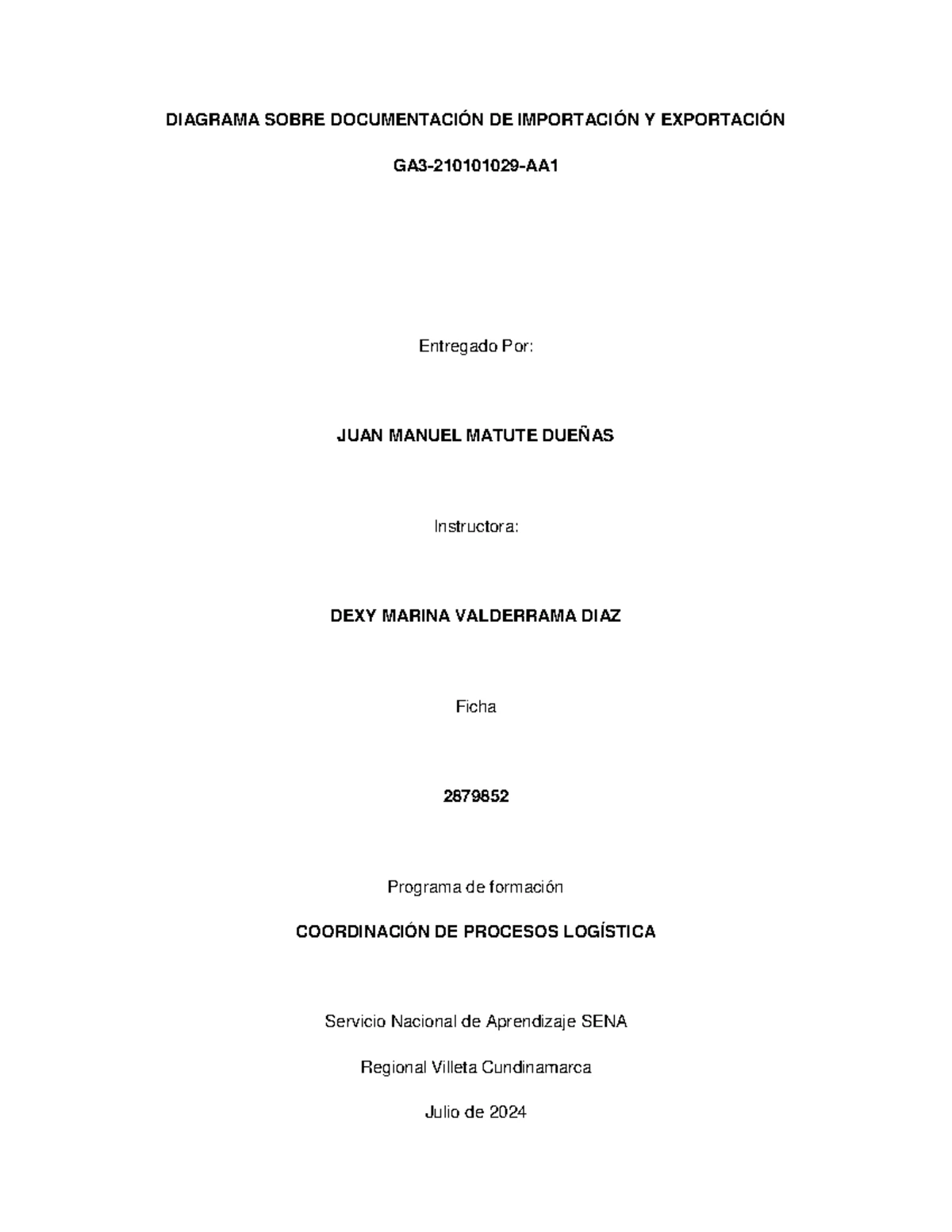GA3-210101029-AA1-EV01-Diagrama sobre documentación de importación y exportación - DIAGRAMA ...