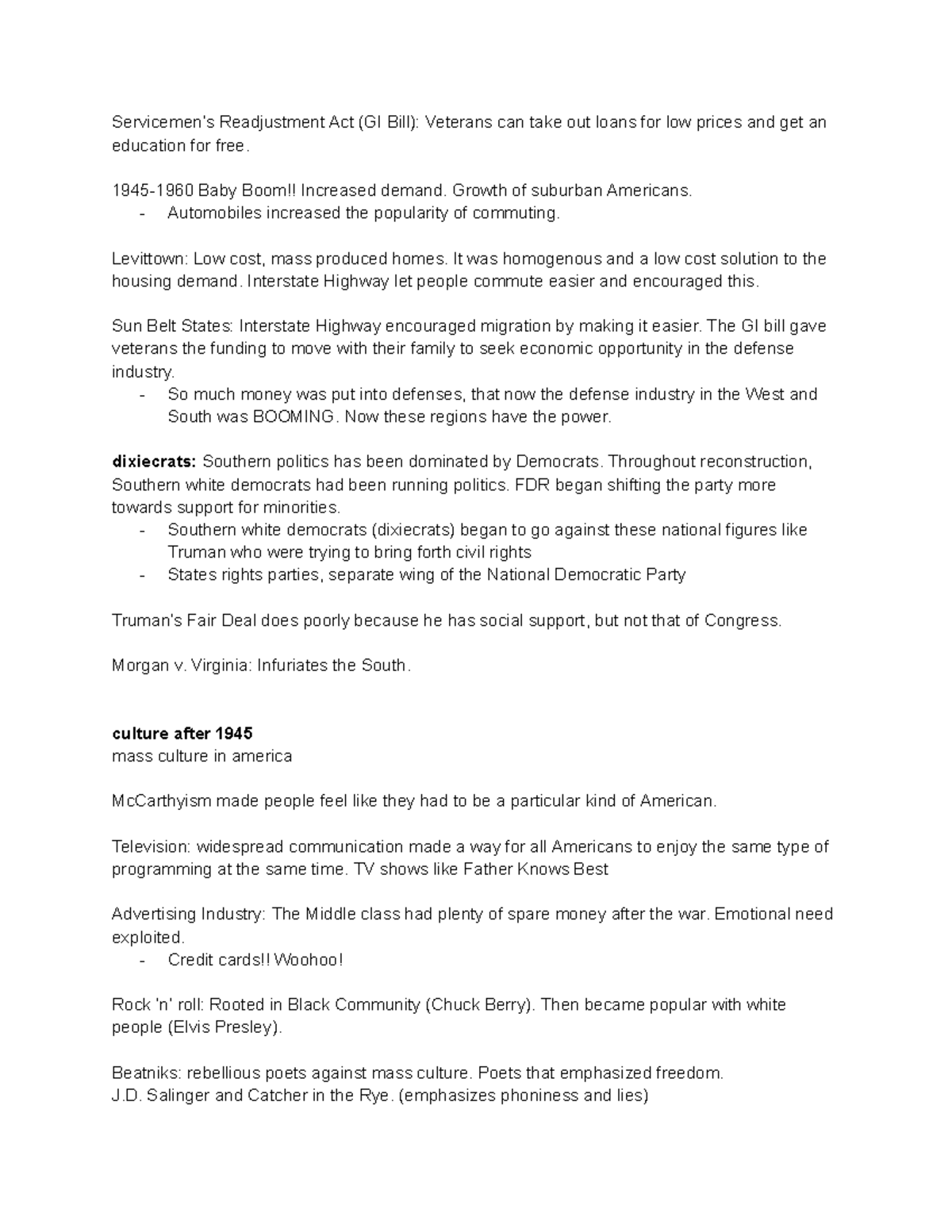 APUSH Unit 8 Final Notes: Post-WWII America and Civil Rights Movement ...
