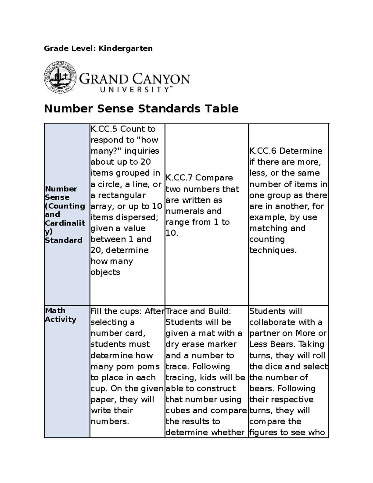 K.CC.5-K.CC.7 Kindergarten Number Sense Math Activities & Strategies ...