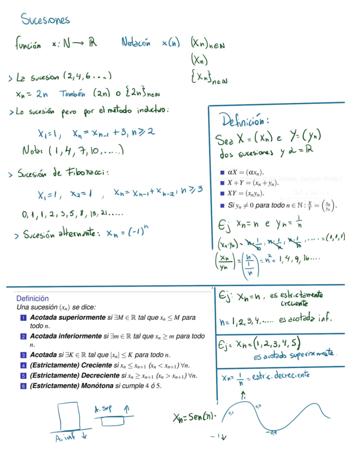 Sucesiones y Límites: Notas de Clase para Matemáticas 101 - Studocu