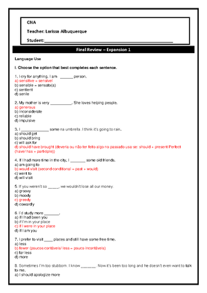 Expansion 1 - documento cna - Português - Studocu