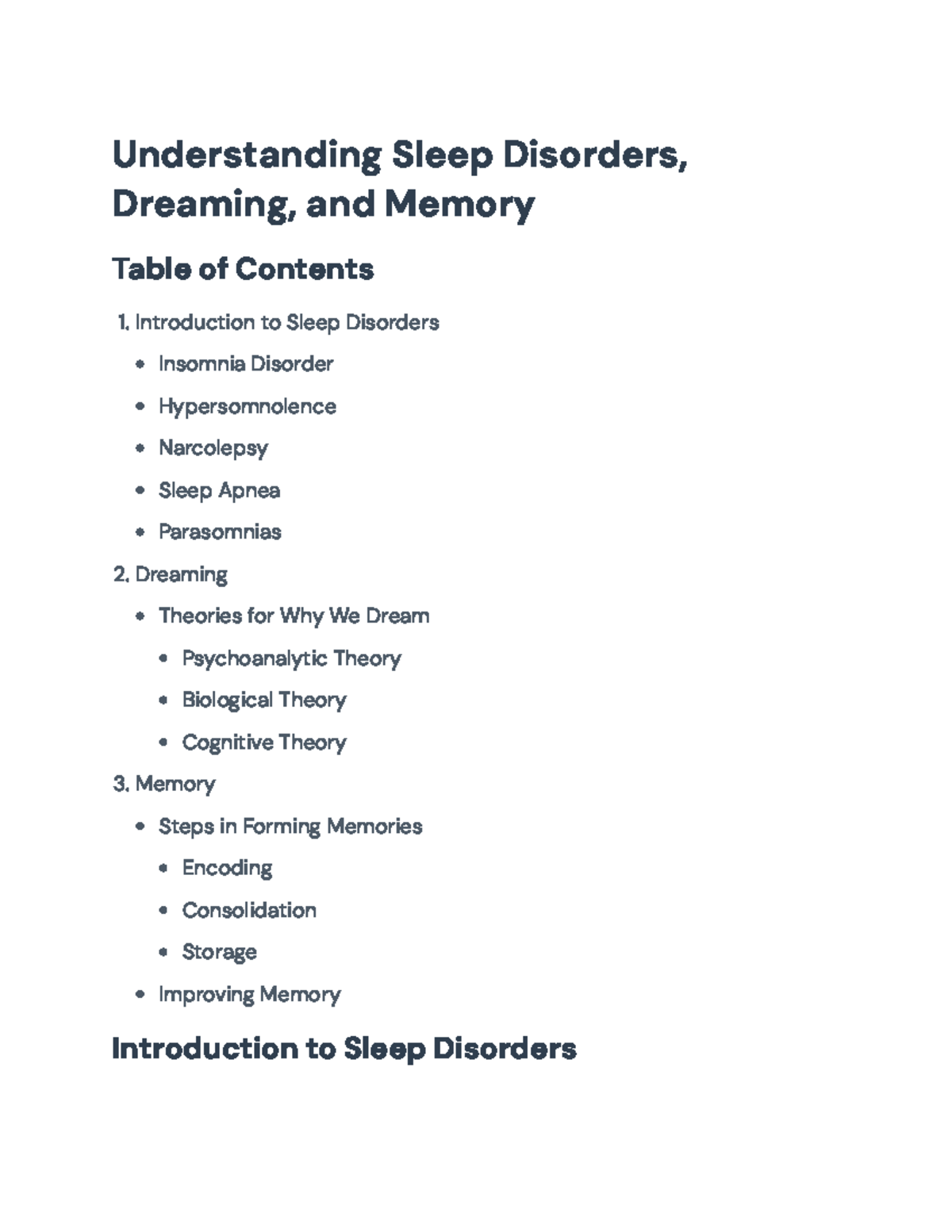 Understanding Sleep Disorders, Dreaming, and Memory - PSY 101 Lecture ...